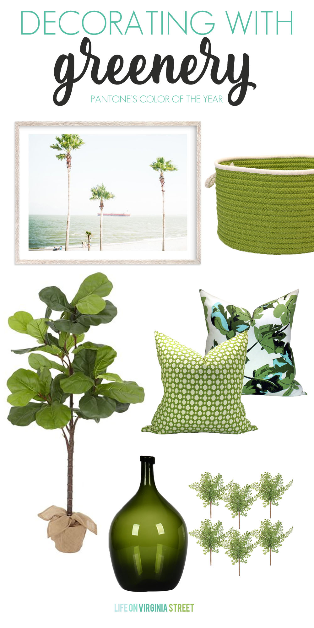 Decorating with Pantone's Greenery | Life on Virginia Street