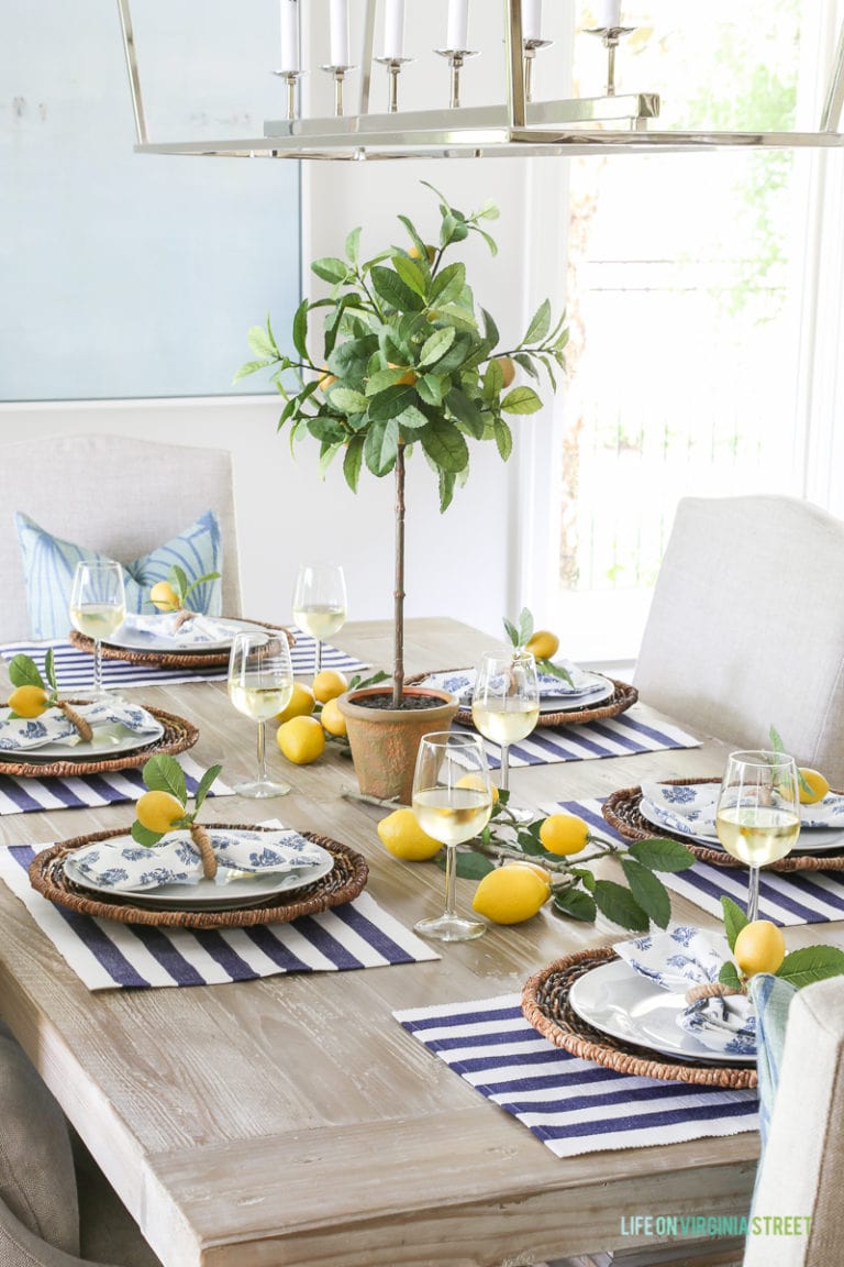 A Summer Lemon Tablescape | Life On Virginia Street