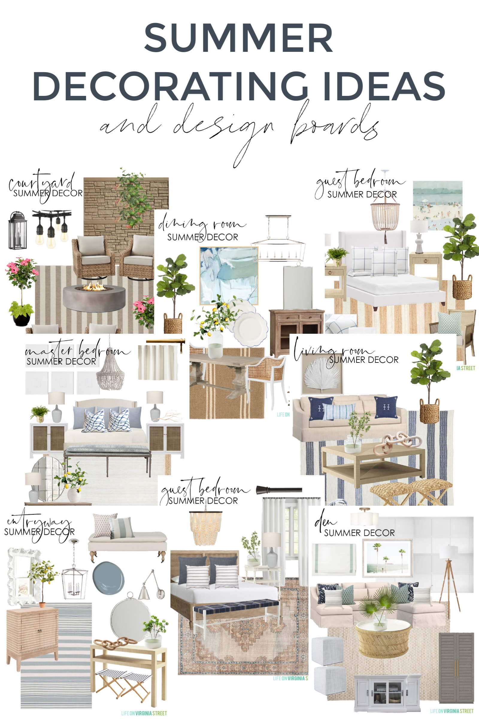 2020 Summer Decorating Ideas & Design Boards - Life On Virginia Street