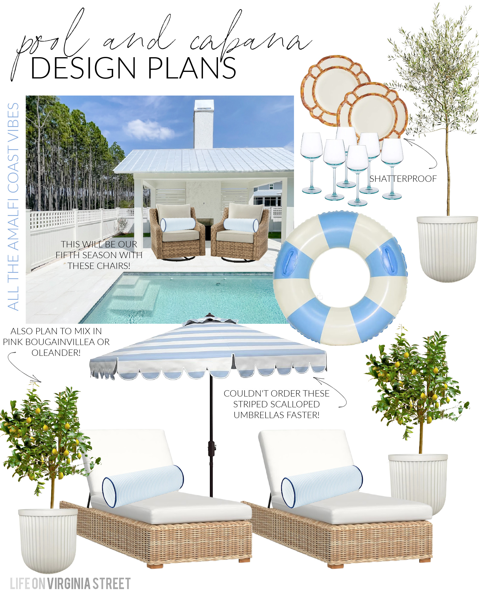 Amalfi Coast Inspired Pool and Cabana Design Plans - Life On Virginia ...